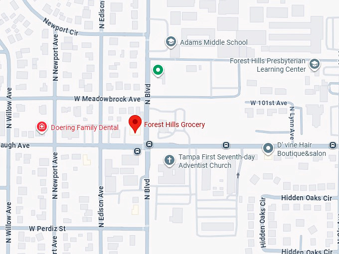 16. forest hills grocery map