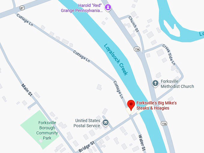 16. forksville&rsquo;s big mike&rsquo;s steaks & hoagies map