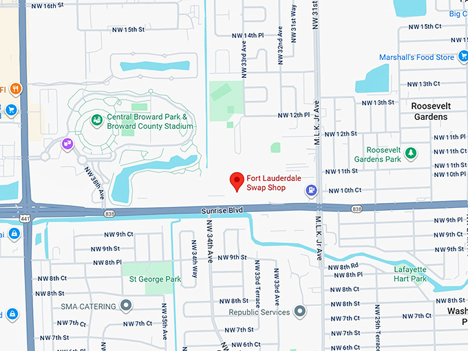 16. fort lauderdale swap shop map