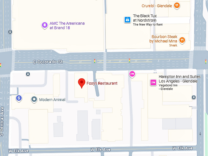 16. foxy's restaurant map