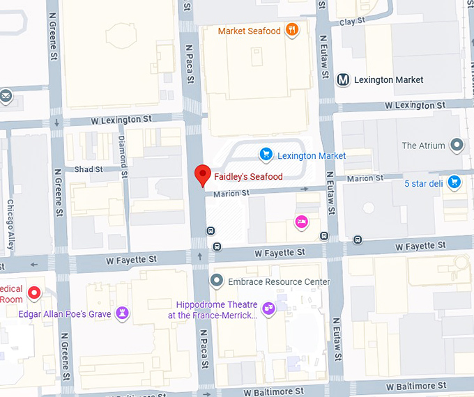 16. fraidley's seafood map