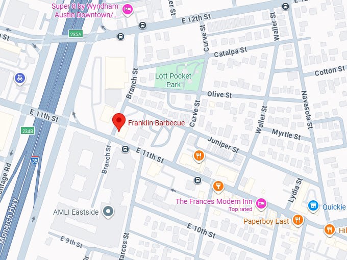 16. franklin barbecue map