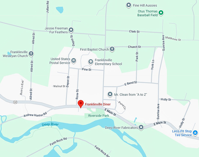 16. franklinville diner map
