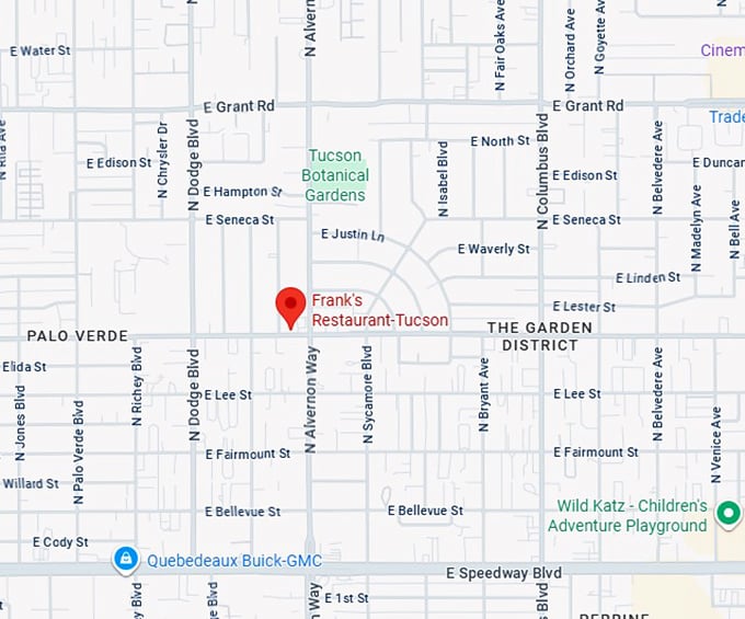 16. frank's restaurant tucson map