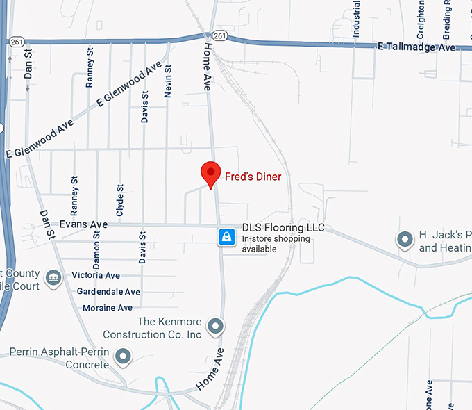 16. fred's diner map