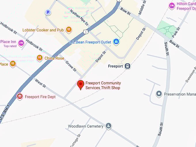 freeport community services thrift shop map