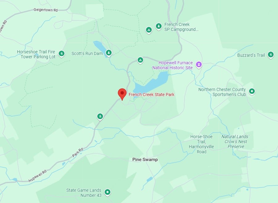 16. french creek state park map