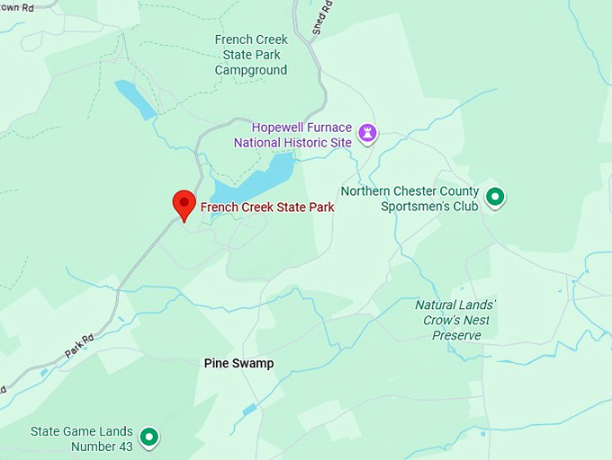 16. french creek state park map