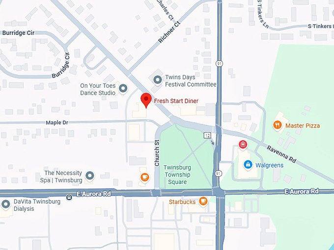 16. fresh start diner map