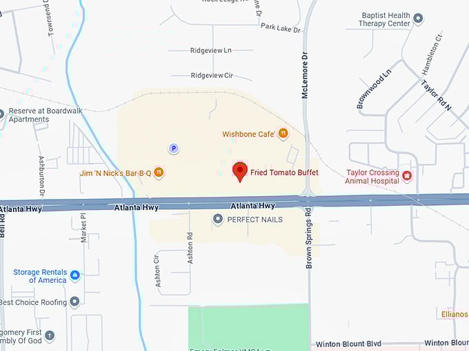 16. fried tomato buffet map