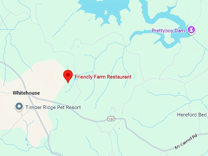 16. friendly farm restaurant map
