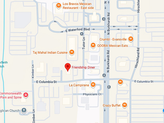 friendship diner map