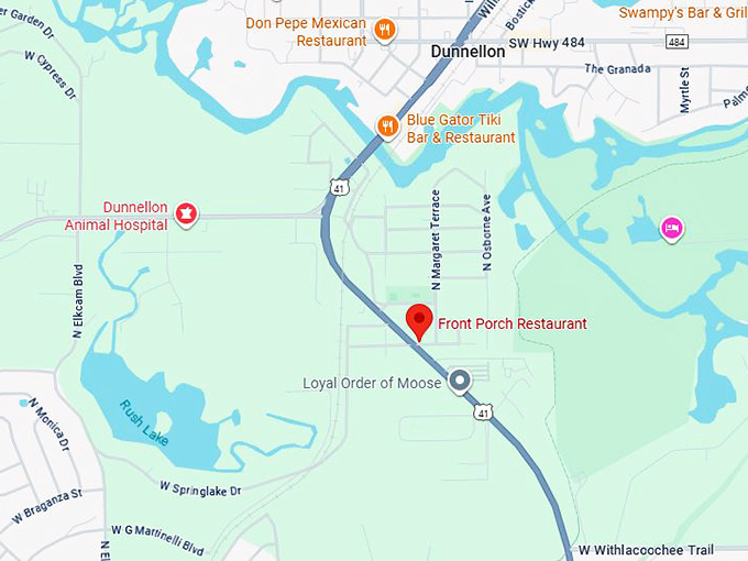 16. front porch restaurant map