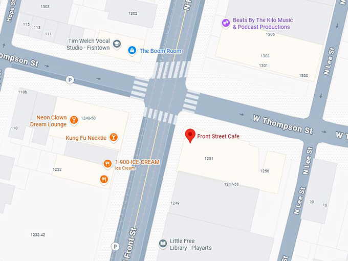 16. front street cafe map