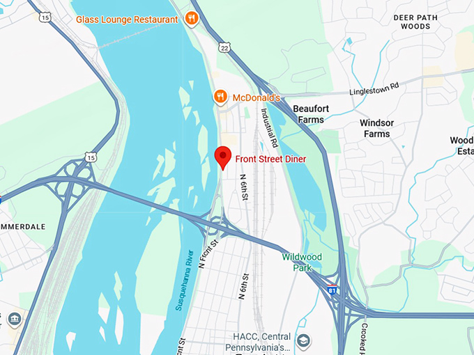 16. front street diner map