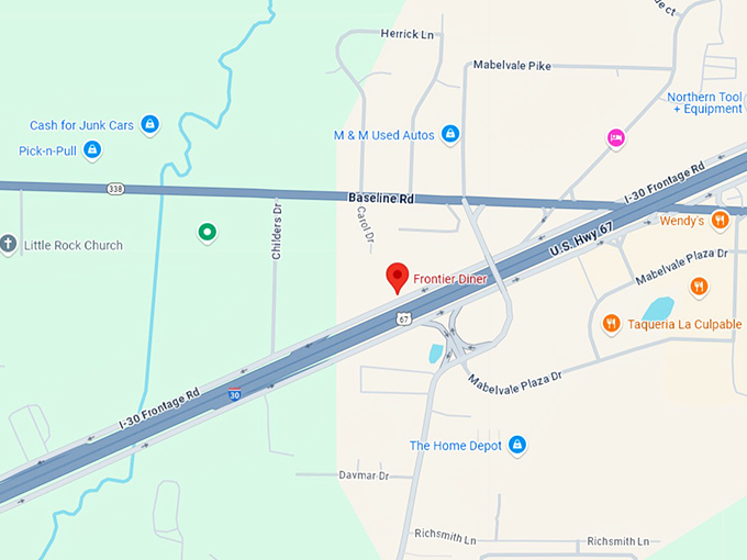 16. frontier diner map