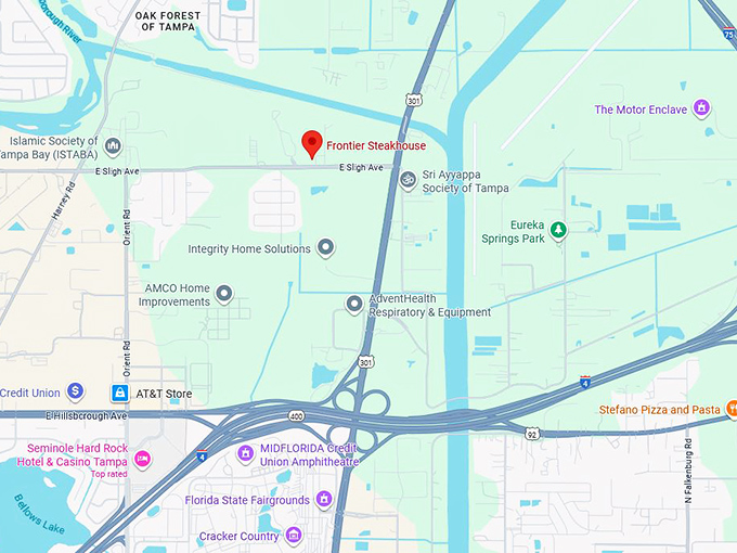 16. frontier steakhouse map