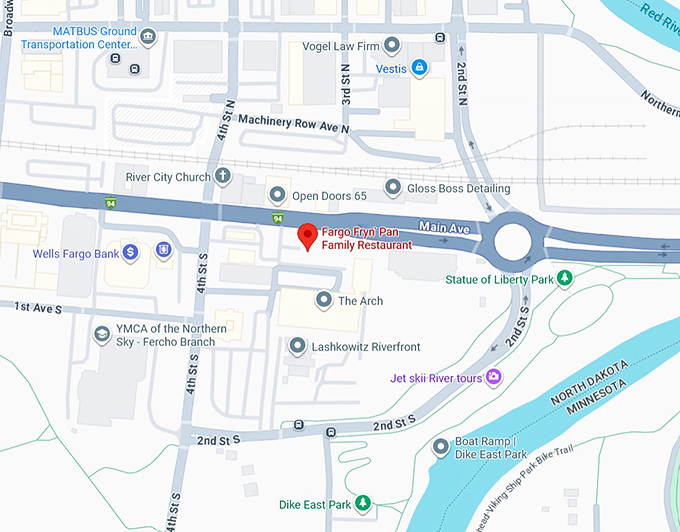 16. fryn&rsquo; pan family restaurant (13th ave s) map