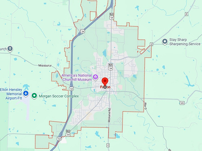 16. fulton, mo map