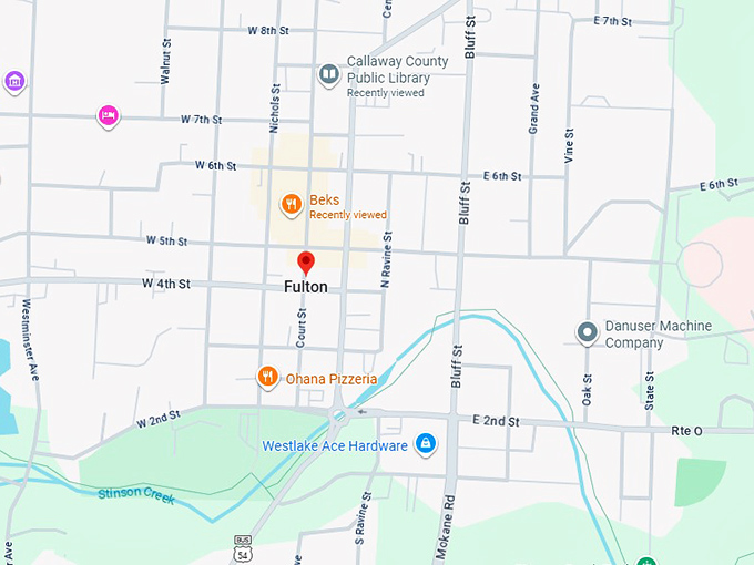 16. fulton, mo map