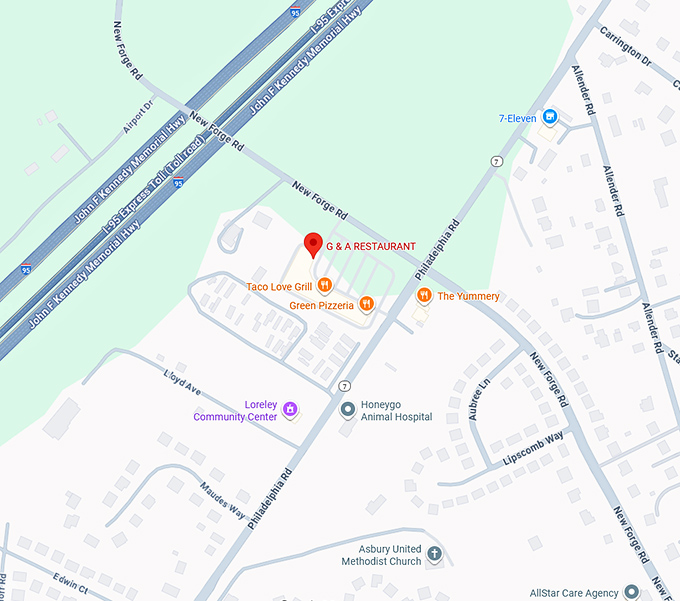 16. g & a restaurant inc map