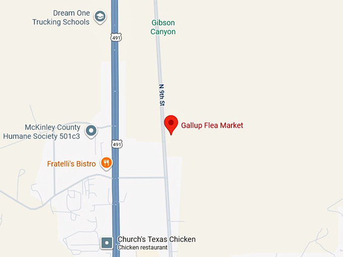 16. gallup flea market map