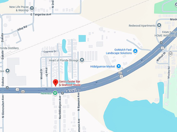 16. gary's oyster bar & seafood house map