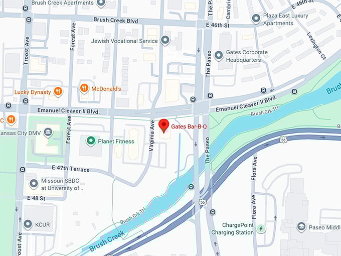 16. gates bar b q map