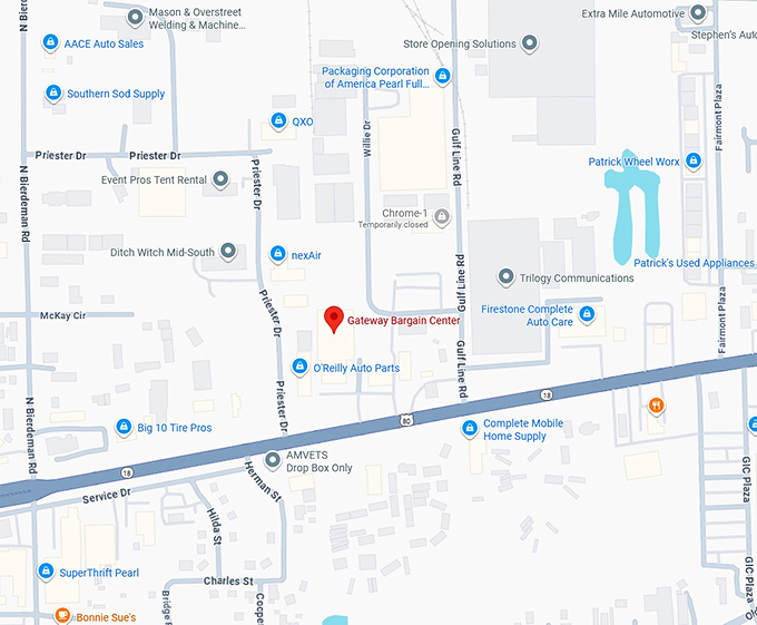 16. gateway bargain center map