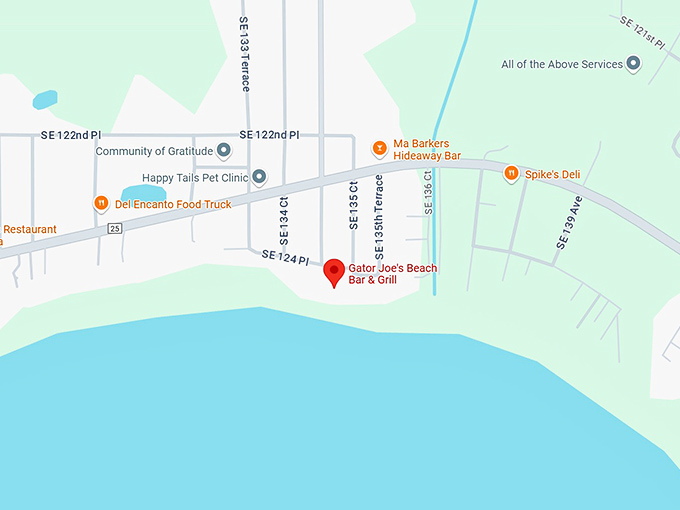 16. gator joe's beach bar & grill map