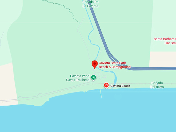 16. gaviota state beach map