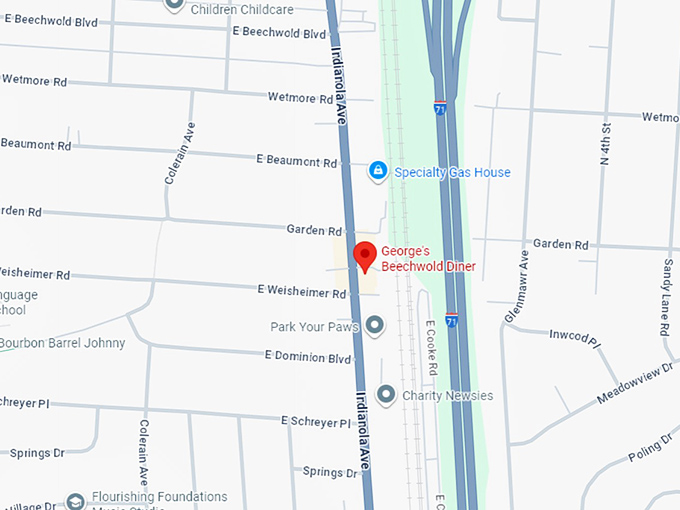 16. george's beechwold diner map