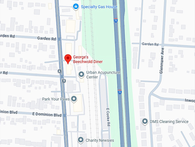 16. george&rsquo;s beechwold diner map
