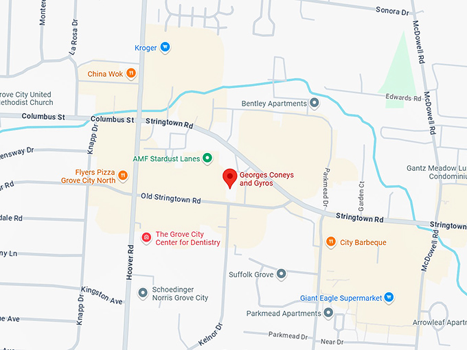 16. georges coneys and gyros map