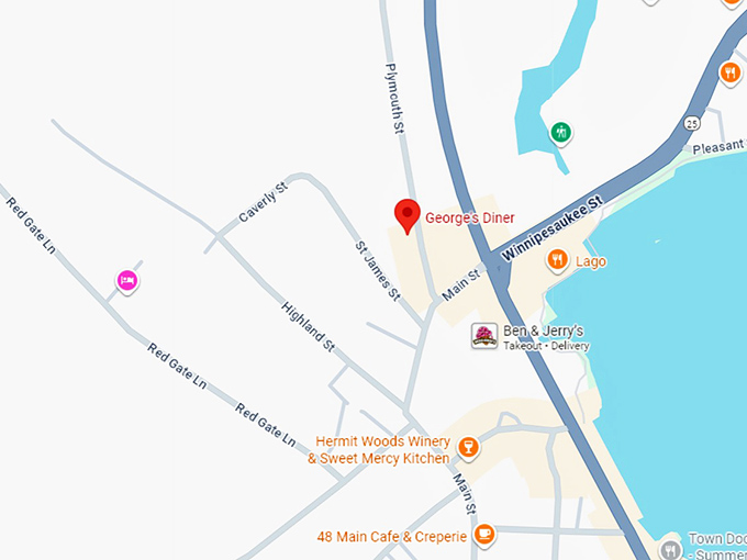 16. george&rsquo;s diner map