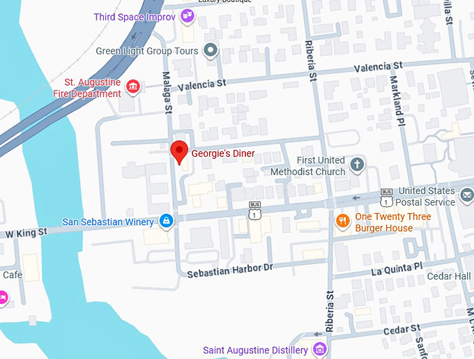 16. georgie's diner map