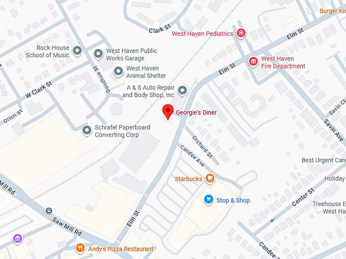16. georgie&rsquo;s diner map