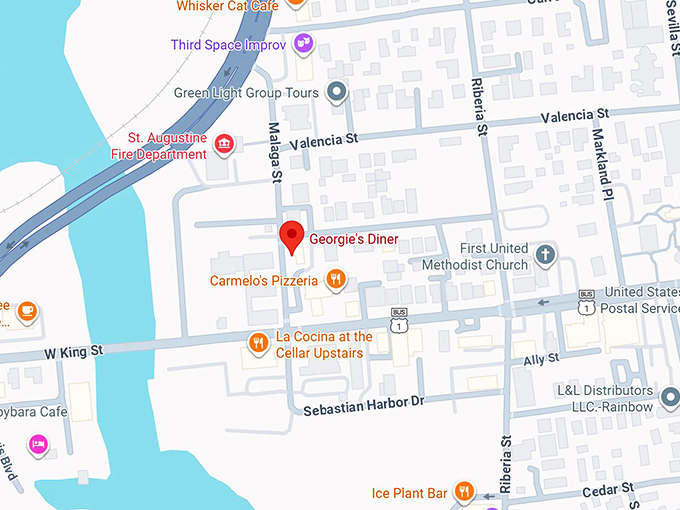 16. georgie's diner map