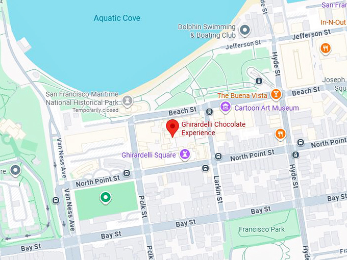 16. ghirardelli chocolate experience map