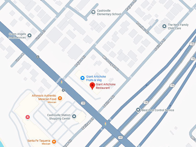 16. giant artichoke restaurant map