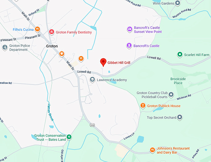 16. gibbet hill grill map