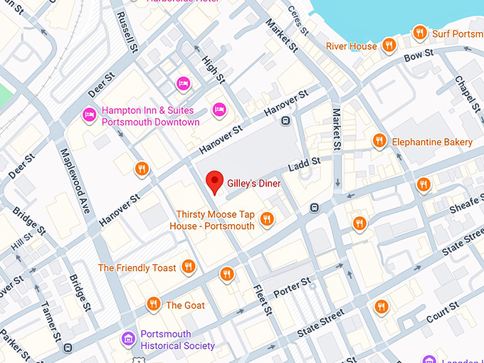 16. gilley&rsquo;s diner map