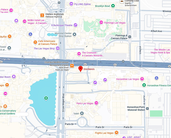 16. giordano's (3619 las vegas blvd s ste 200) map