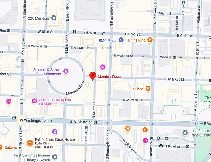 16. giorgio&rsquo;s pizza map