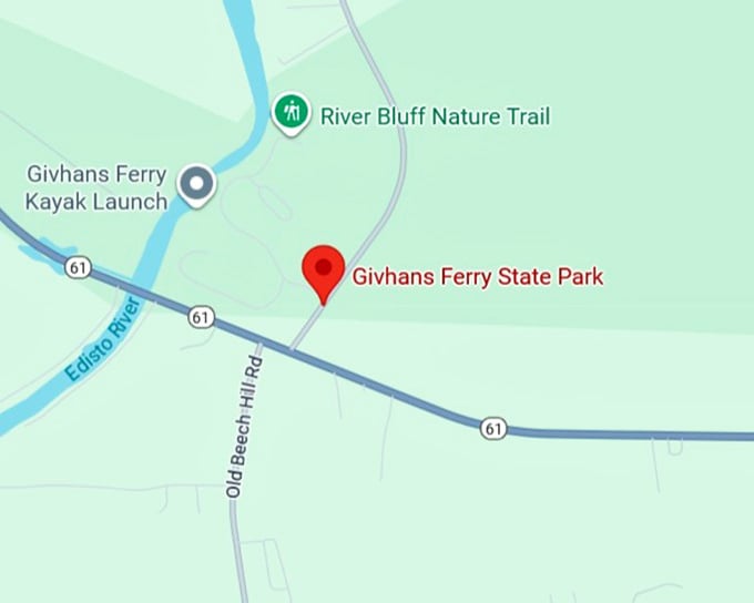 16. givhans ferry state park map