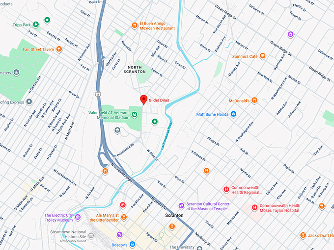 16. glider diner map