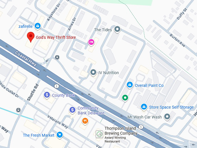 16. god's way thrift store map