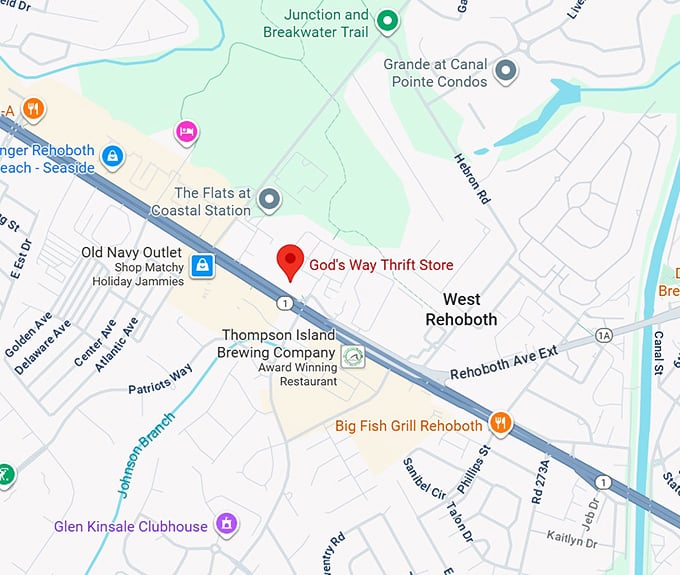 16. god's way thrift store map