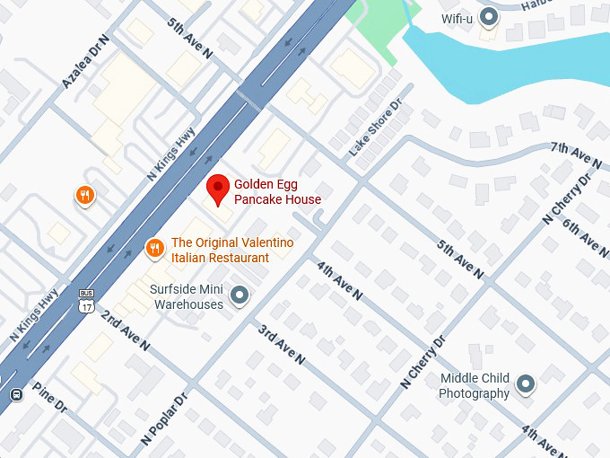 16. golden egg pancake house map