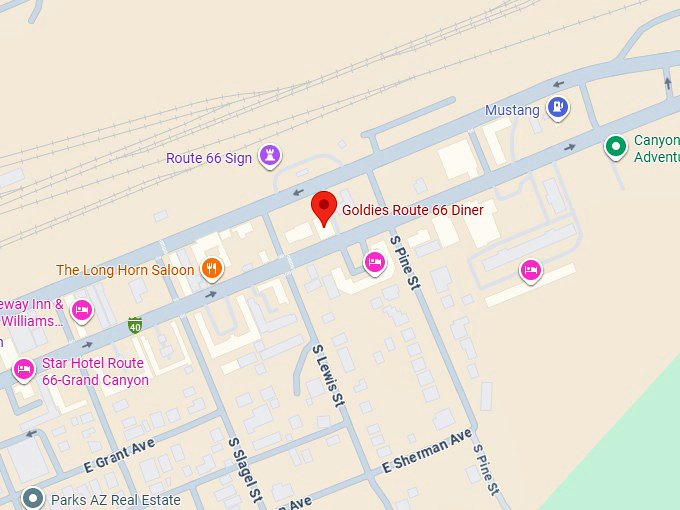 16. goldies route 66 diner map